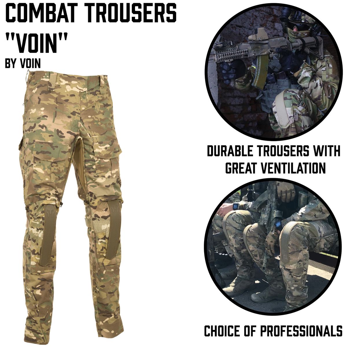 Combat trousers VOIN | Grey-shop