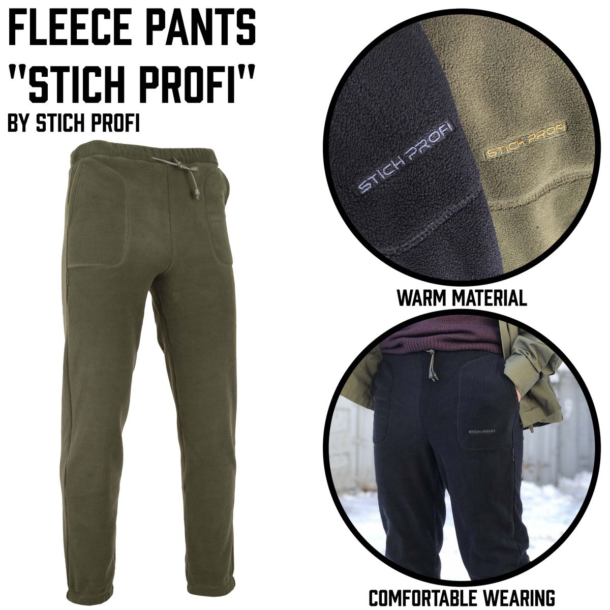Fleece Pants "Stich Profi" | Grey-shop