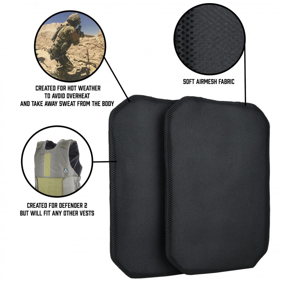 Body Armor Lining Set Defender 2 | Grey-shop