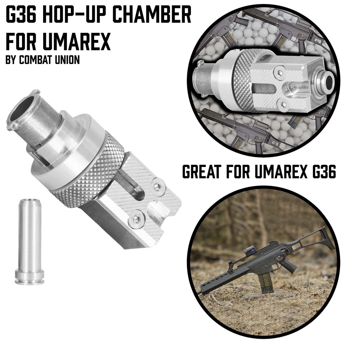 Airsoft G36 Hop-Up Chamber for Umarex | Grey-shop